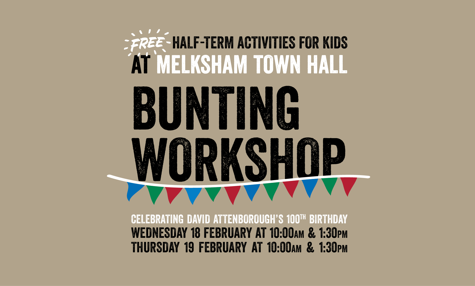 February Half-Term Bunting Workshop | Melksham Town Council